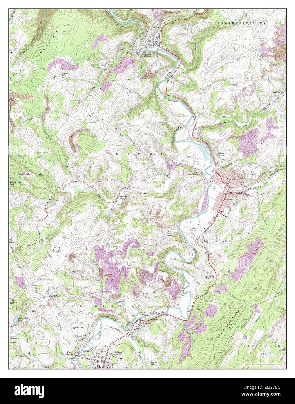 Map of meyersdale hi-res stock photography and images - Alamy