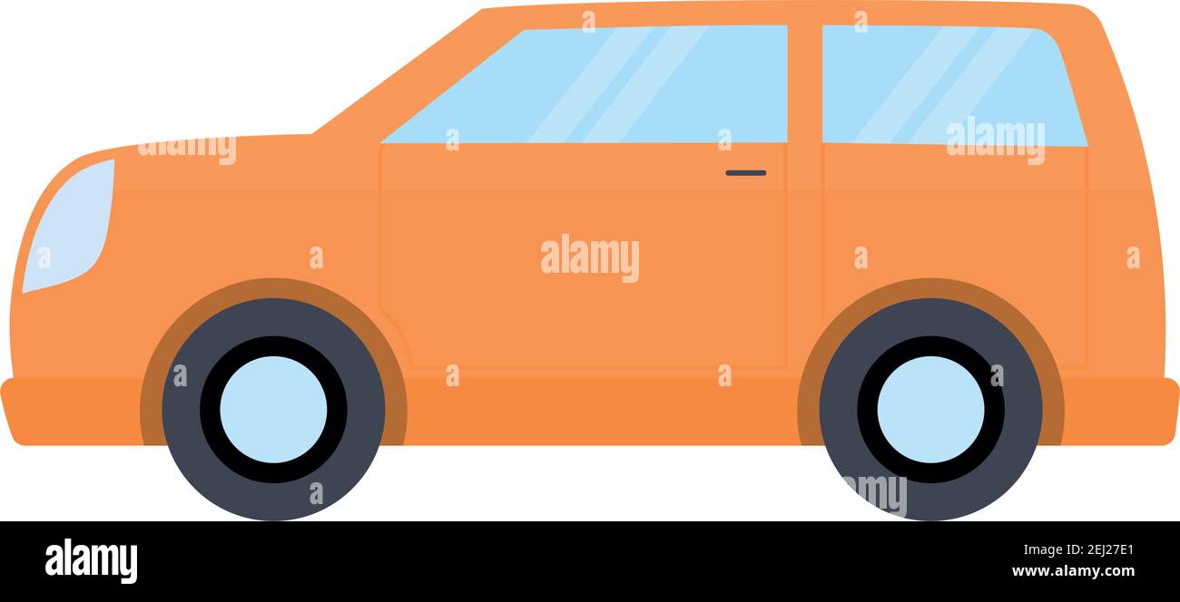orange car on a white background Stock Vector Image & Art - Alamy