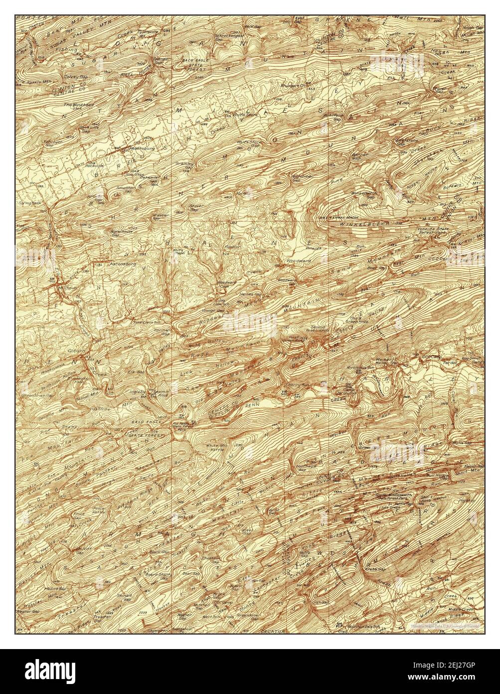 Millheim, Pennsylvania, map 1937, 1:48000, United States of America by ...