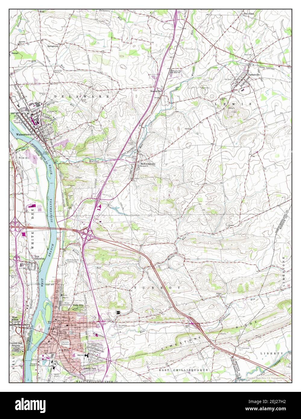 Milton pennsylvania map hi-res stock photography and images - Alamy