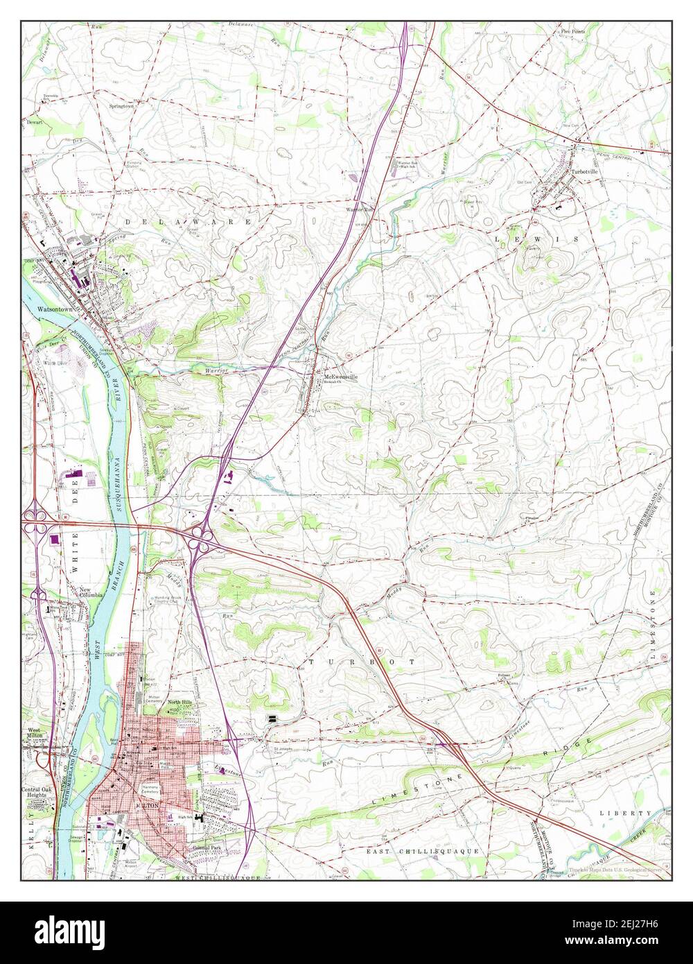 Milton pennsylvania map hi-res stock photography and images - Alamy