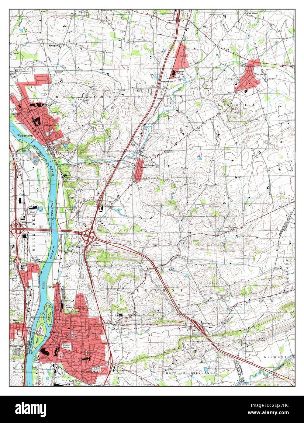 Milton pennsylvania map hi-res stock photography and images - Alamy