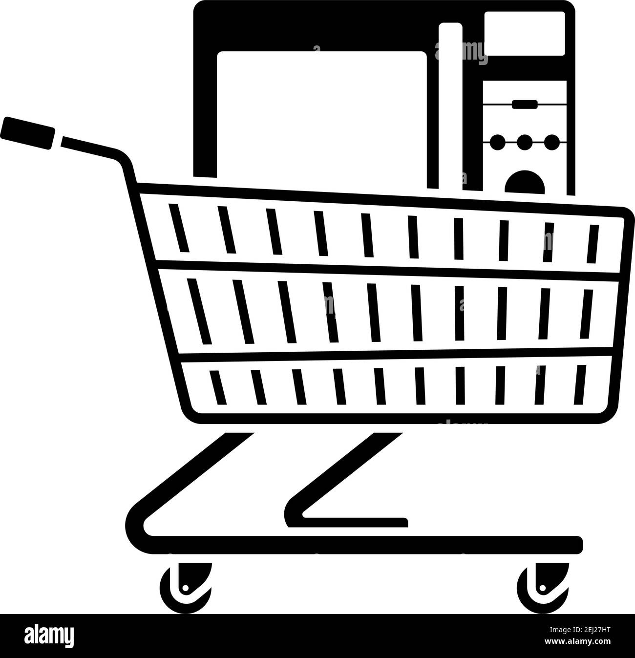 Electric shopping cart Black and White Stock Photos & Images - Alamy