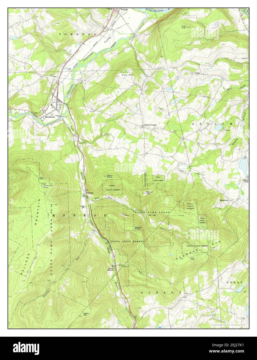 Monroeton, Pennsylvania, map 1969, 1:24000, United States of America by ...