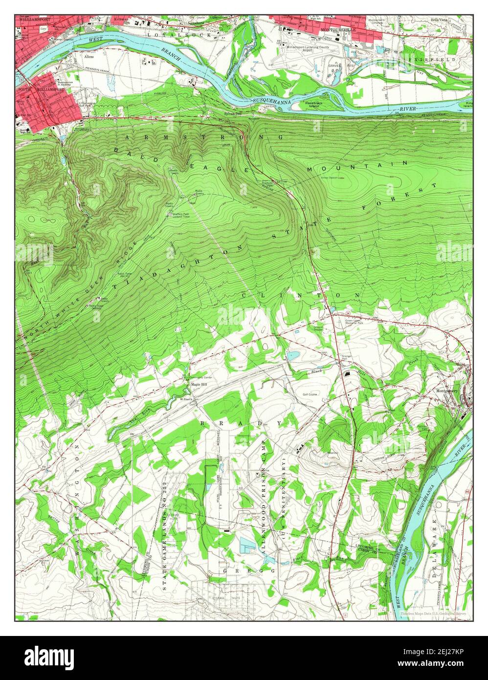 Map of montoursville hi-res stock photography and images - Alamy