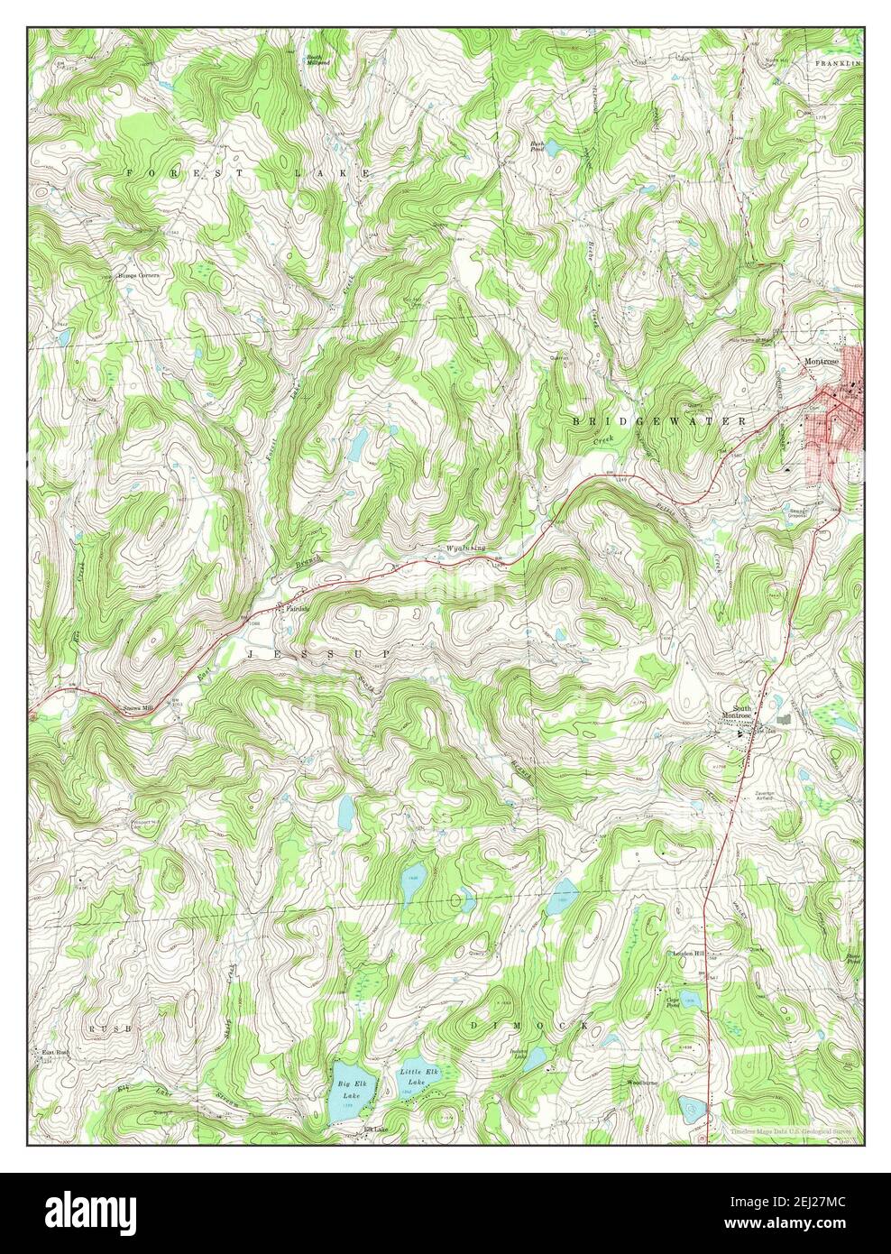 Montrose West, Pennsylvania, map 1967, 1:24000, United States of ...