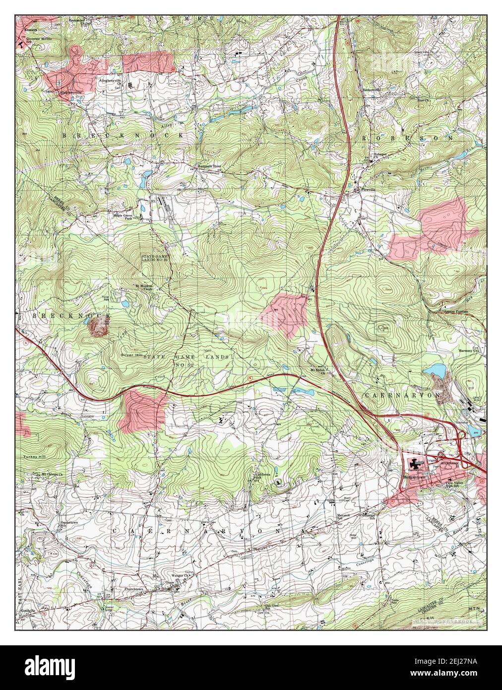 Morgantown map hi-res stock photography and images - Alamy