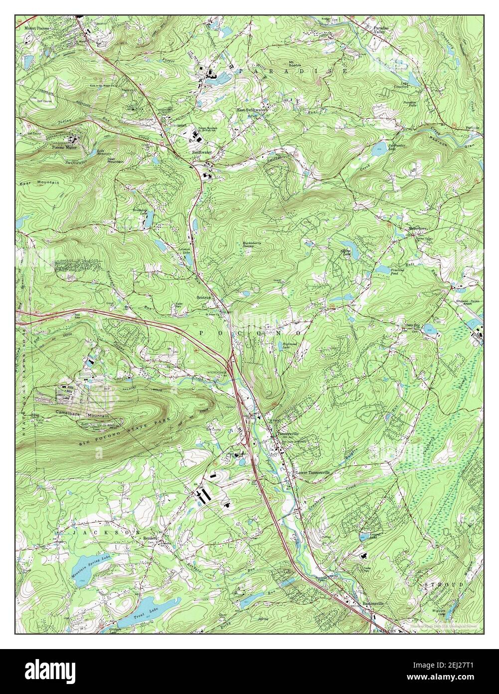 Mount pocono pennsylvania map hi-res stock photography and images - Alamy