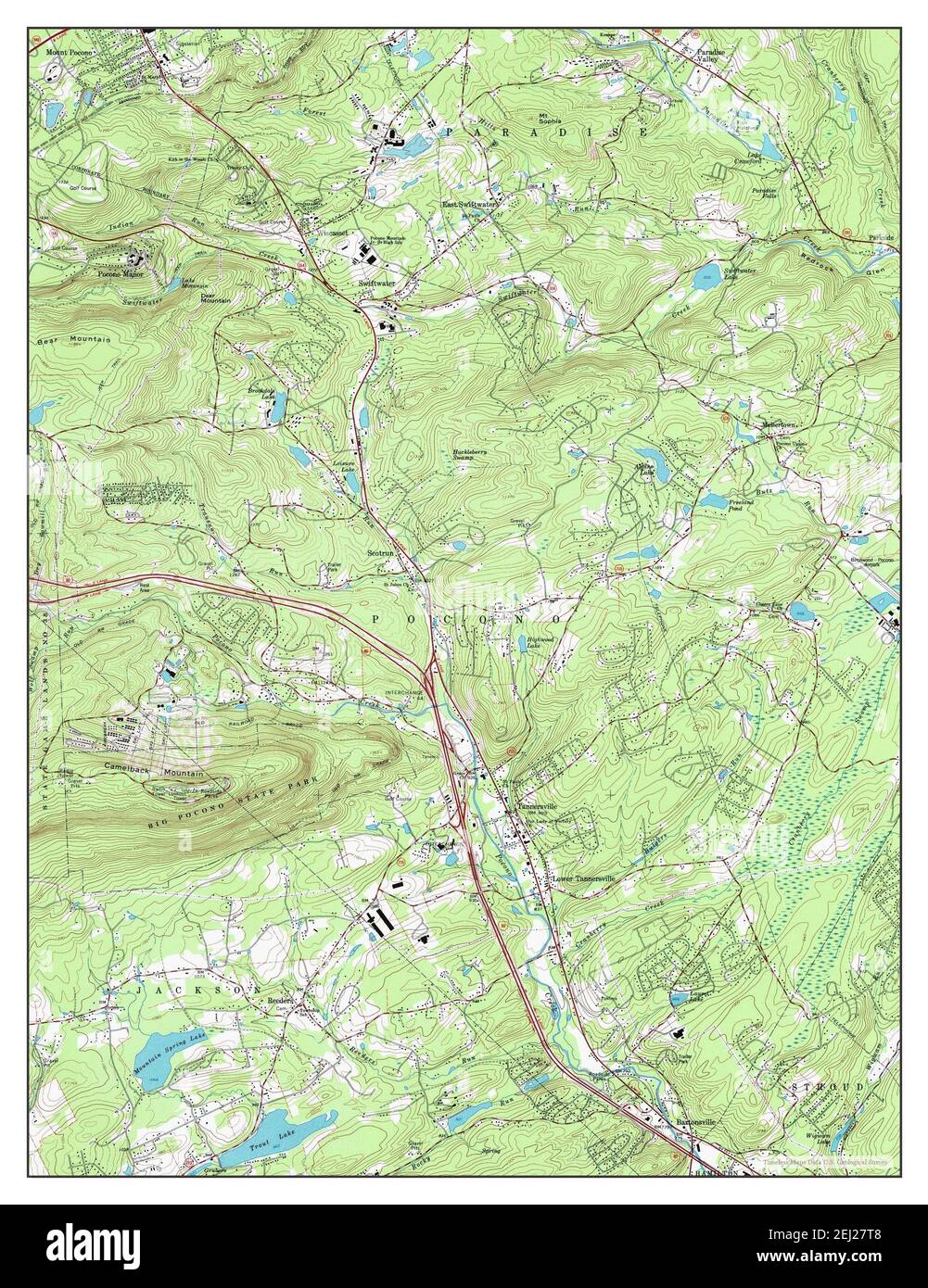 Map of mount pocono hi-res stock photography and images - Alamy