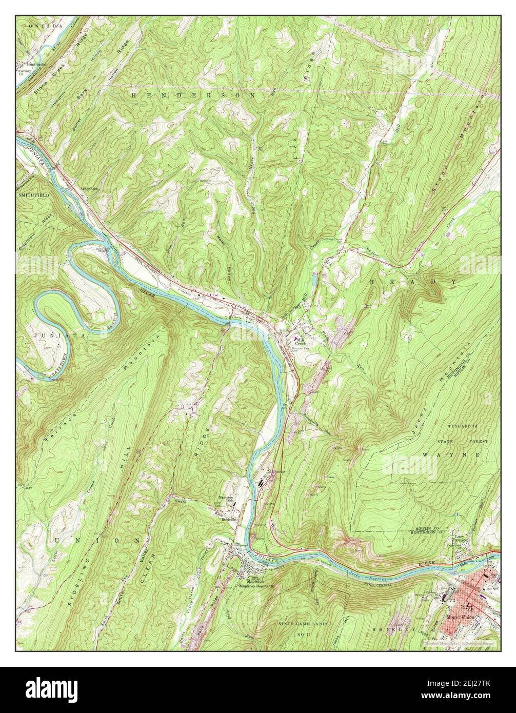 Map of mount union hi-res stock photography and images - Alamy