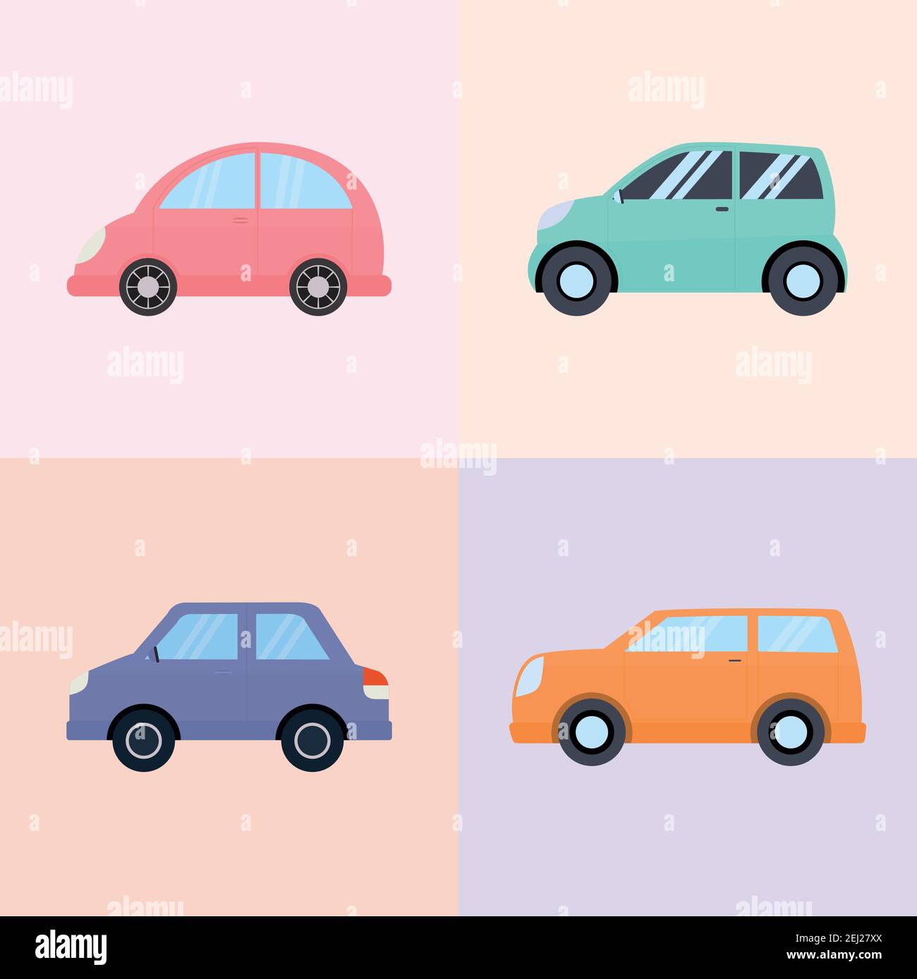 set of four car icons Stock Vector Image & Art - Alamy
