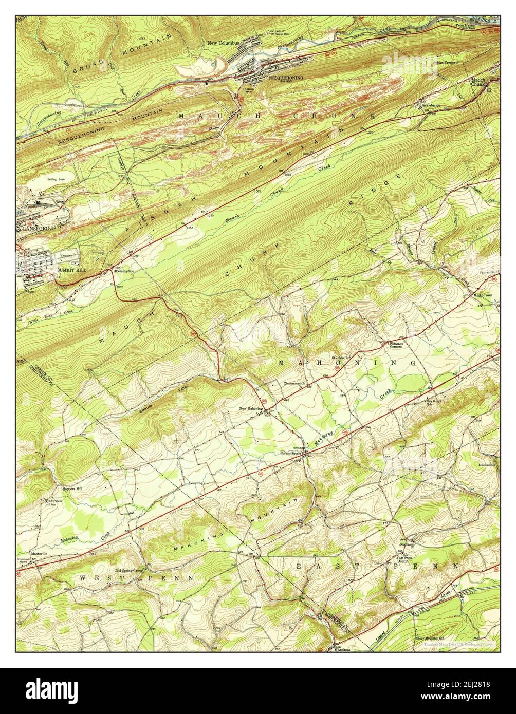 1950 road map hi-res stock photography and images - Alamy