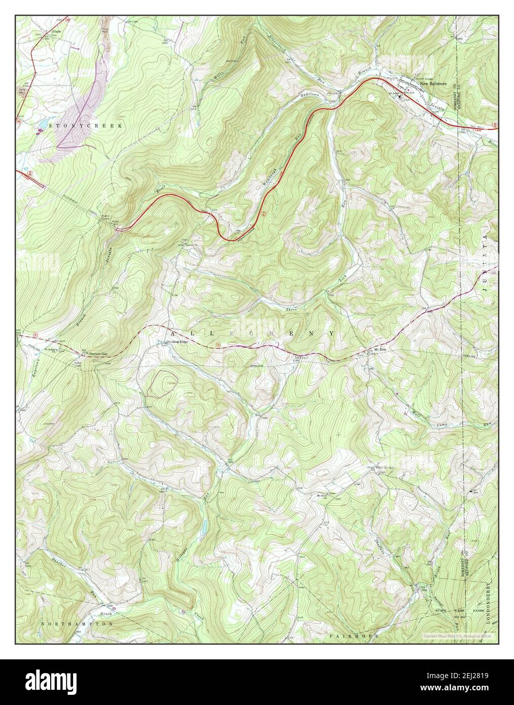 New Baltimore, Pennsylvania, map 1967, 1:24000, United States of ...