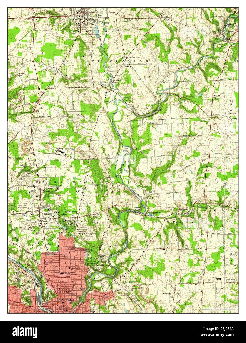 New castle pennsylvania map High Resolution Stock Photography and ...