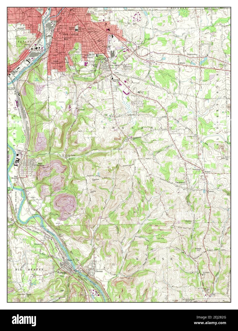 New castle pennsylvania map High Resolution Stock Photography and ...