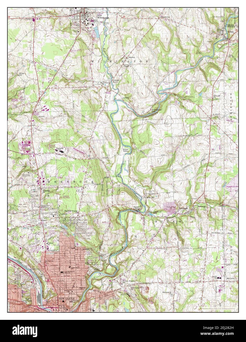 New castle pennsylvania map High Resolution Stock Photography and ...