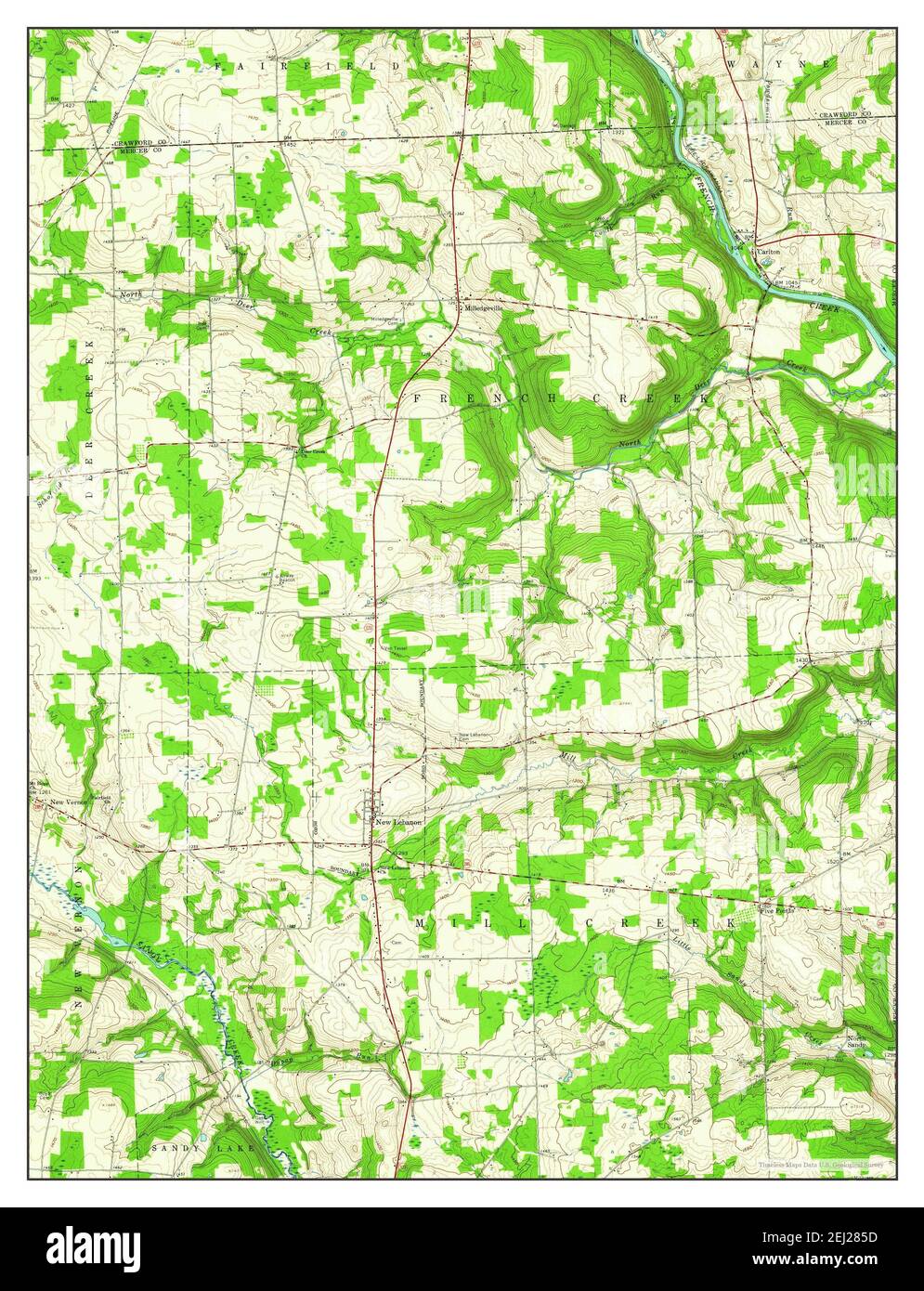 New Lebanon, Pennsylvania, map 1960, 1:24000, United States of America ...