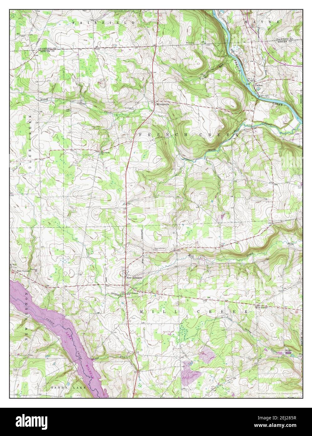 Map of lebanon pennsylvania hi-res stock photography and images - Alamy