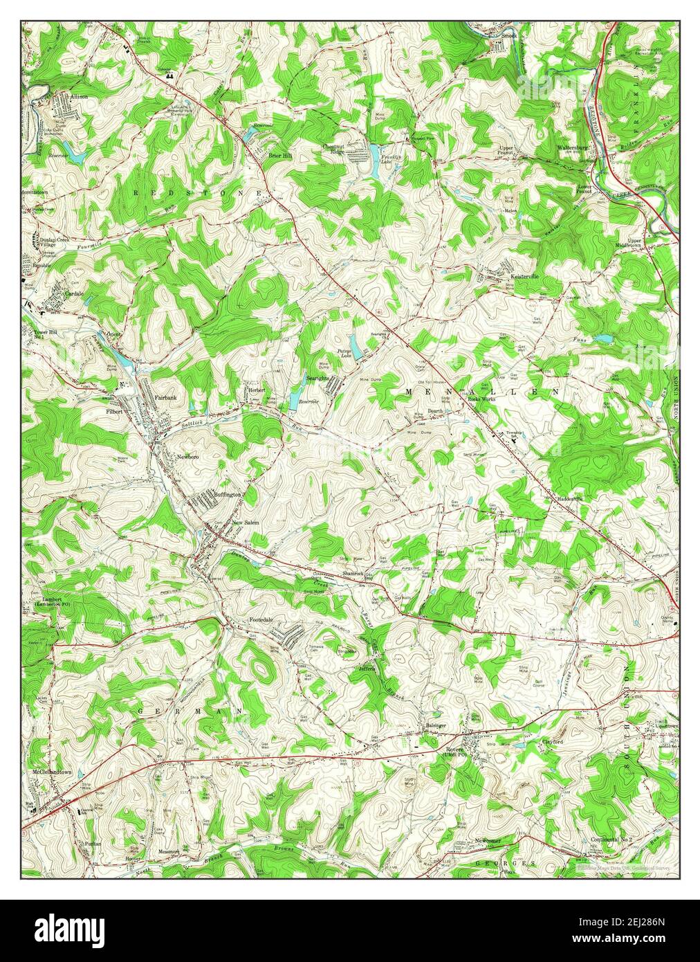 New Salem, Pennsylvania, map 1964, 1:24000, United States of America by ...