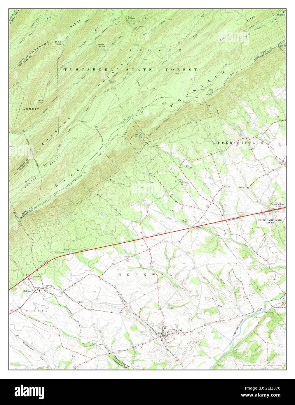 Newburg, Pennsylvania, map 1966, 1:24000, United States of America by ...