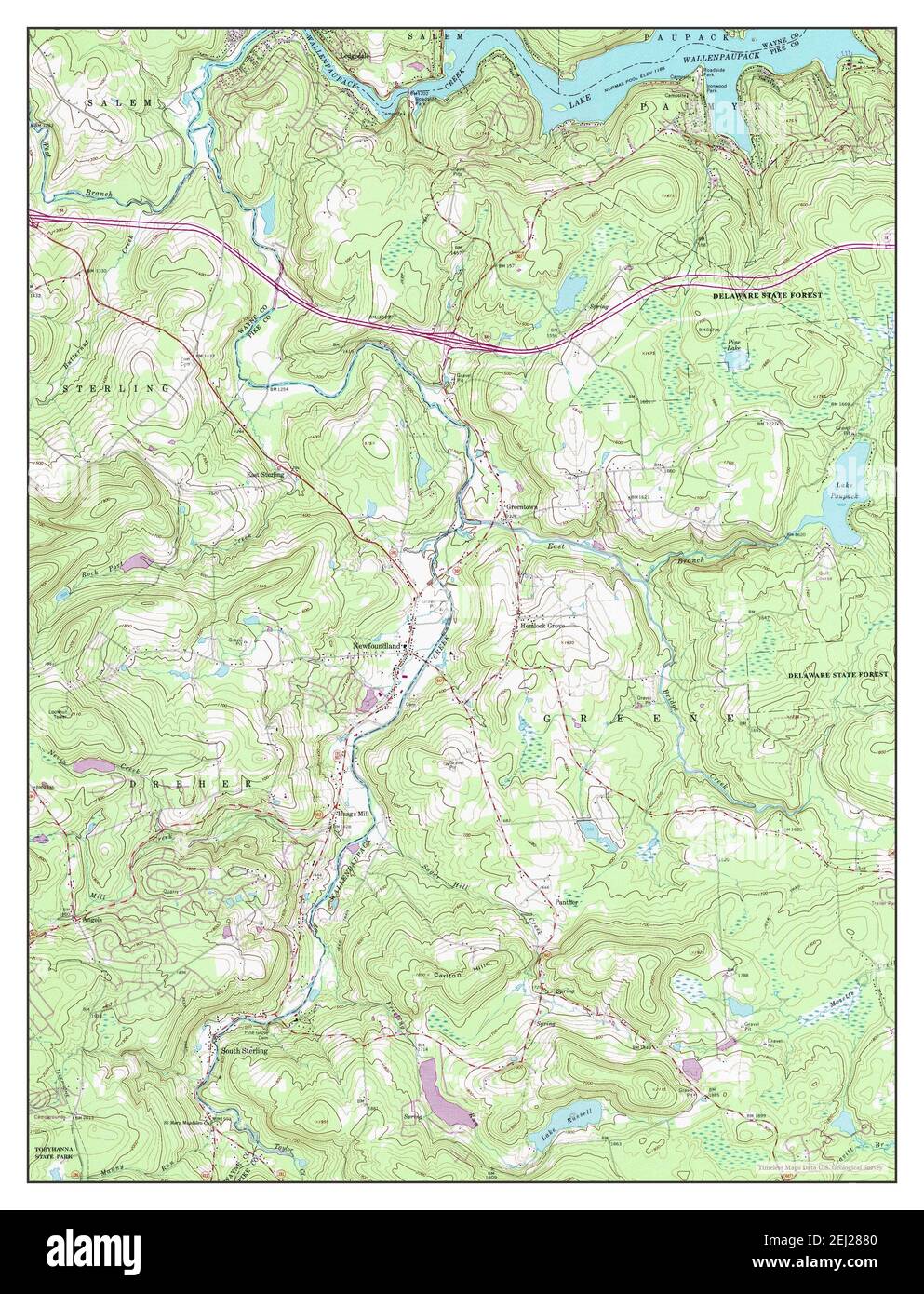 Newfoundland, Pennsylvania, map 1992, 1:24000, United States of America ...