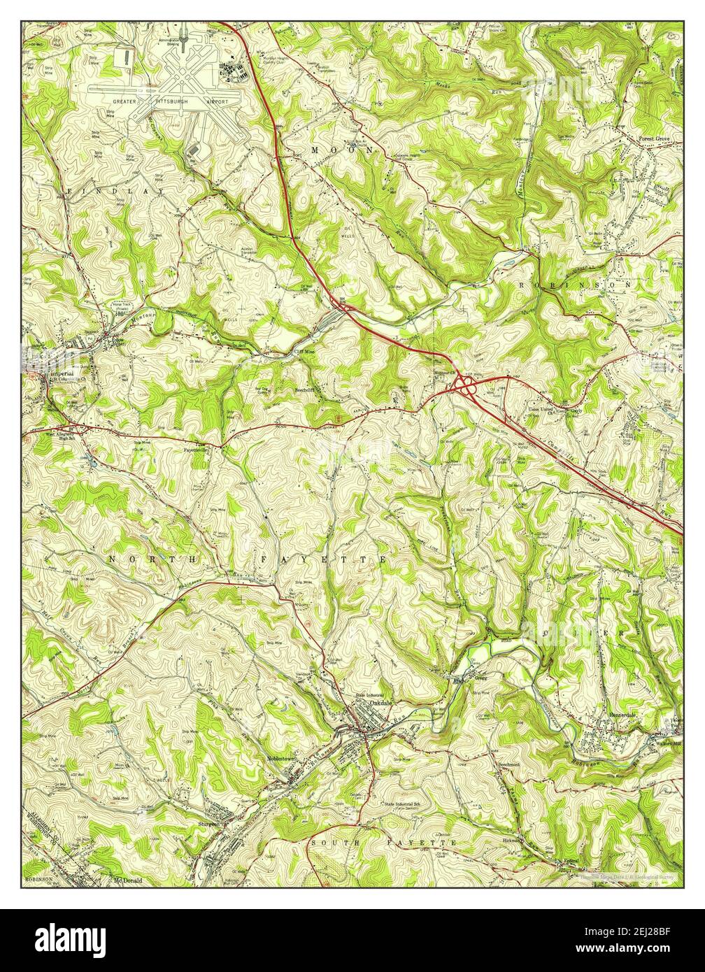 Map of oakdale hi-res stock photography and images - Alamy