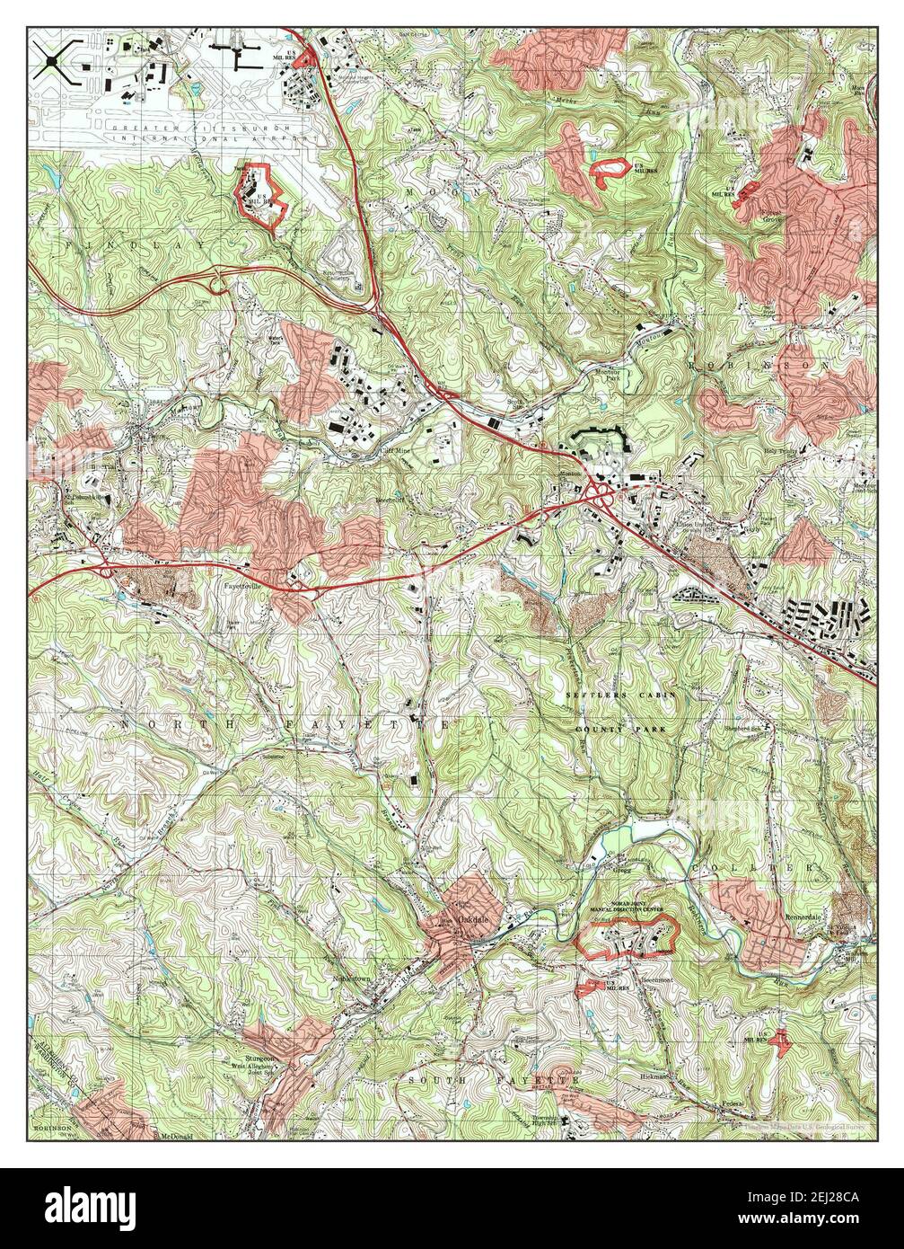 Map of oakdale hi-res stock photography and images - Alamy