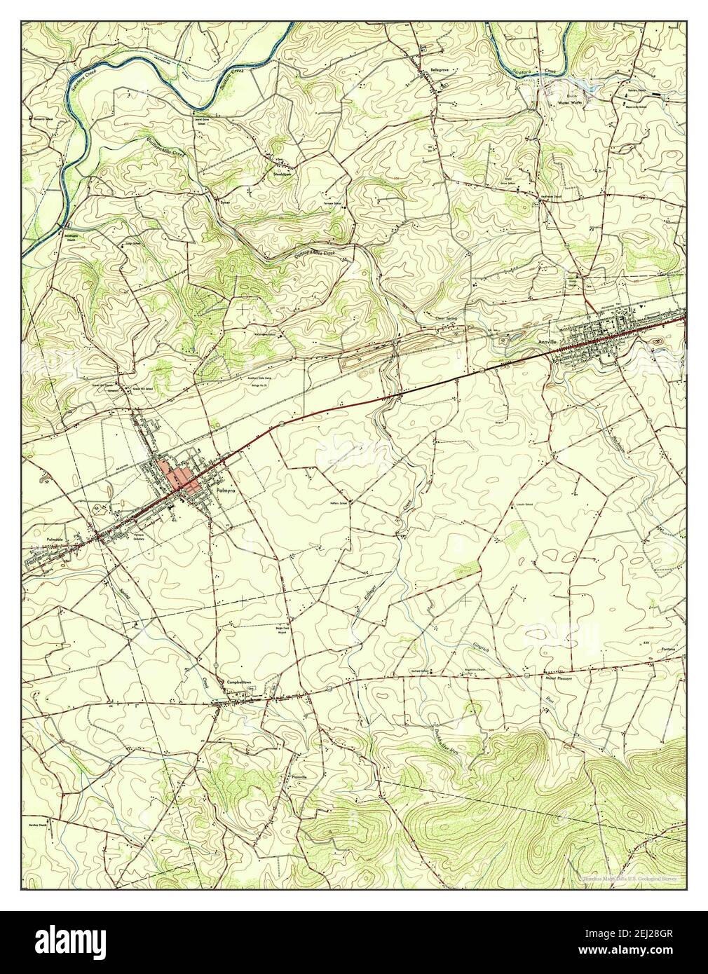 Palmyra, Pennsylvania, map 1947, 1:24000, United States of America by ...