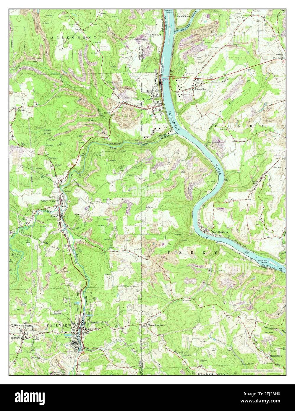 Parker, Pennsylvania, map 1963, 1:24000, United States of America by ...