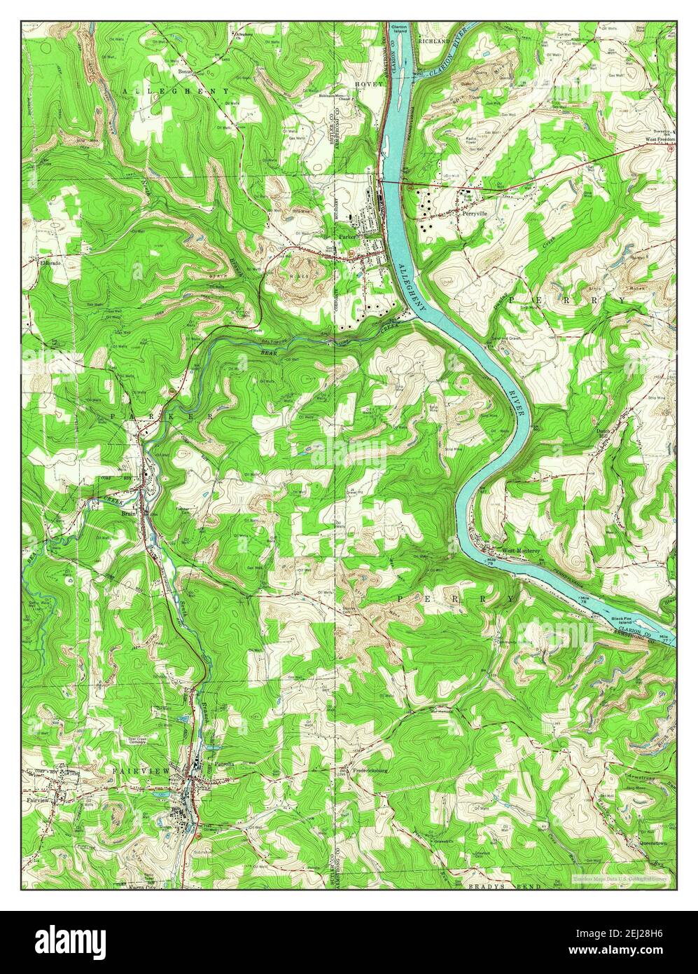 Parker, Pennsylvania, map 1963, 1:24000, United States of America by ...