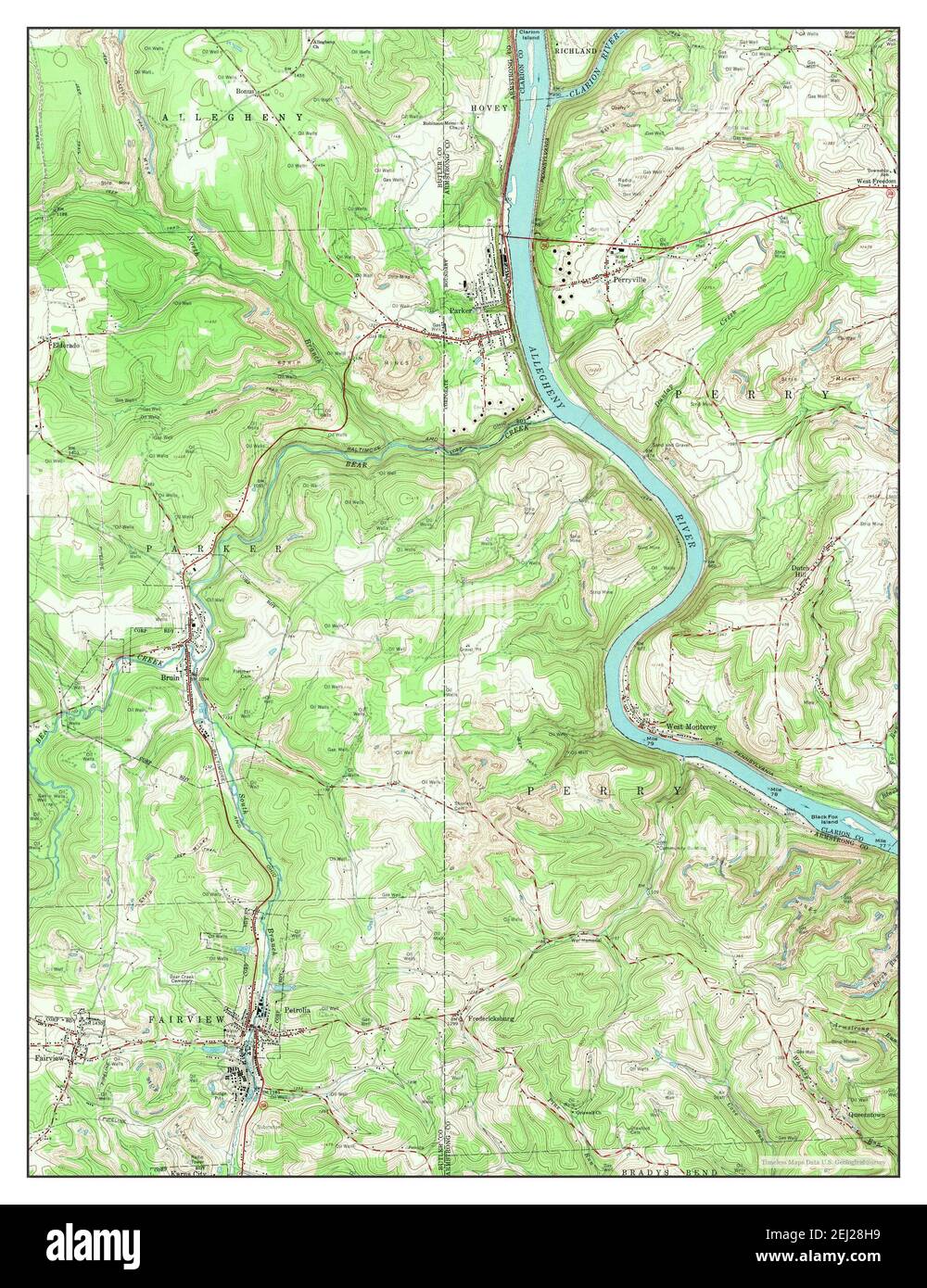 Parker, Pennsylvania, map 1963, 1:24000, United States of America by ...