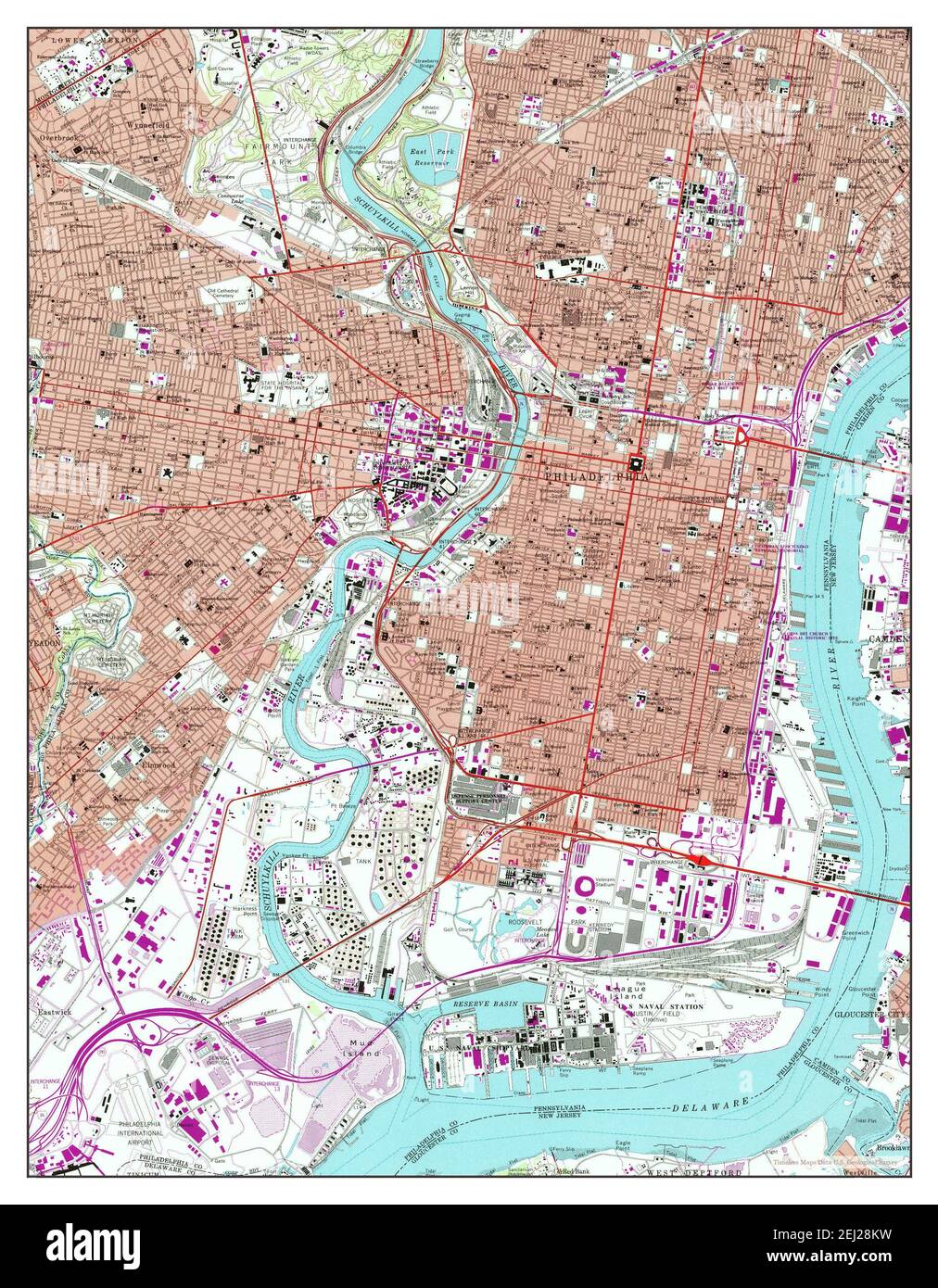 Philadelphia, Pennsylvania, map 1967, 1:24000, United States of America ...