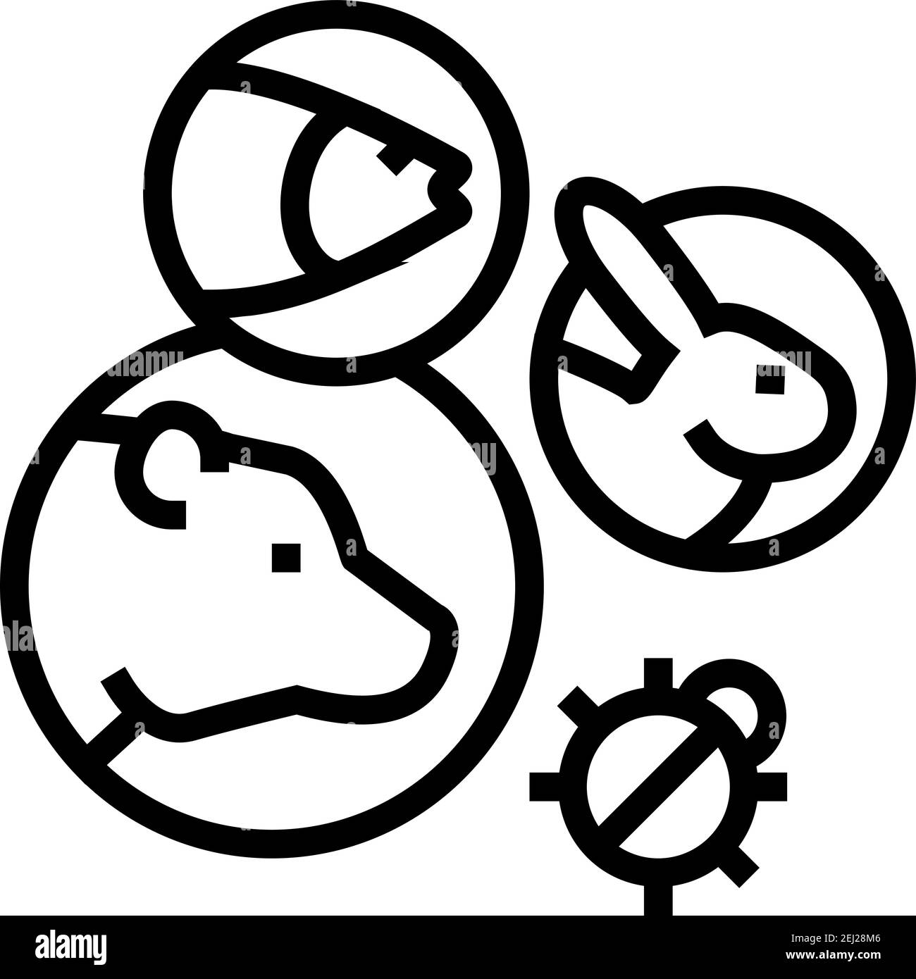 biodiversity and ecosystem line icon vector illustration Stock Vector ...