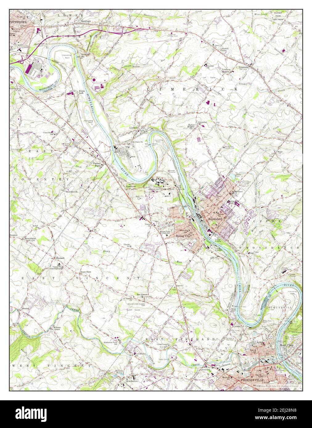 Map of phoenixville Cut Out Stock Images & Pictures - Alamy