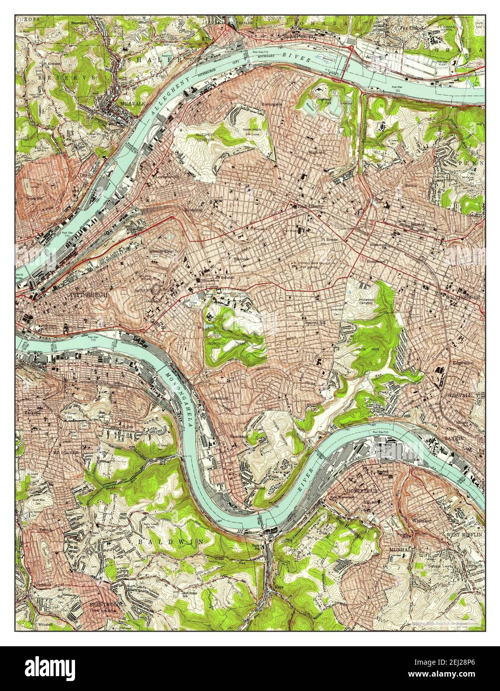 Antique pittsburgh map hi-res stock photography and images - Alamy
