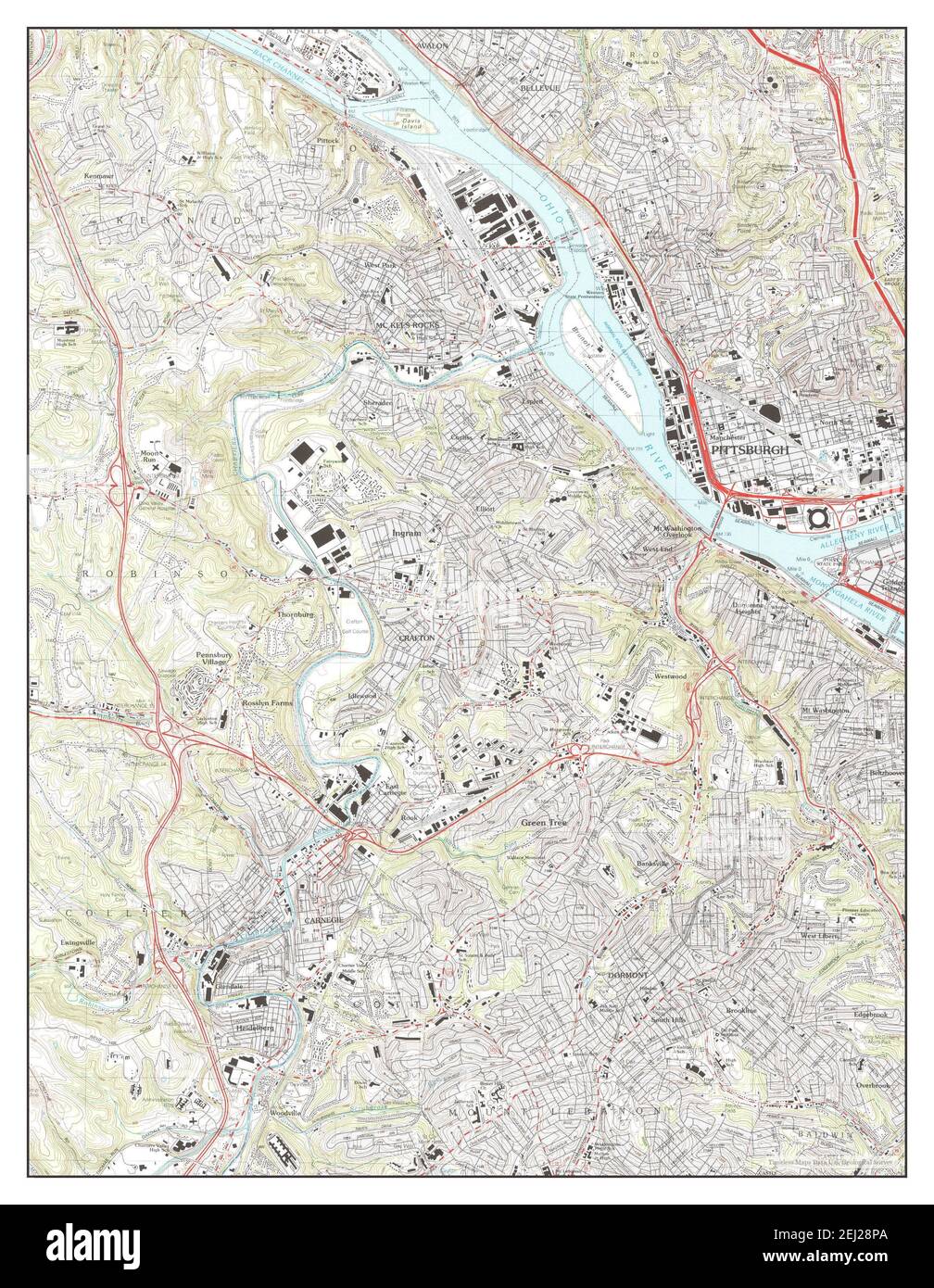 Pittsburg West, Pennsylvania, map 1997, 1:24000, United States of ...