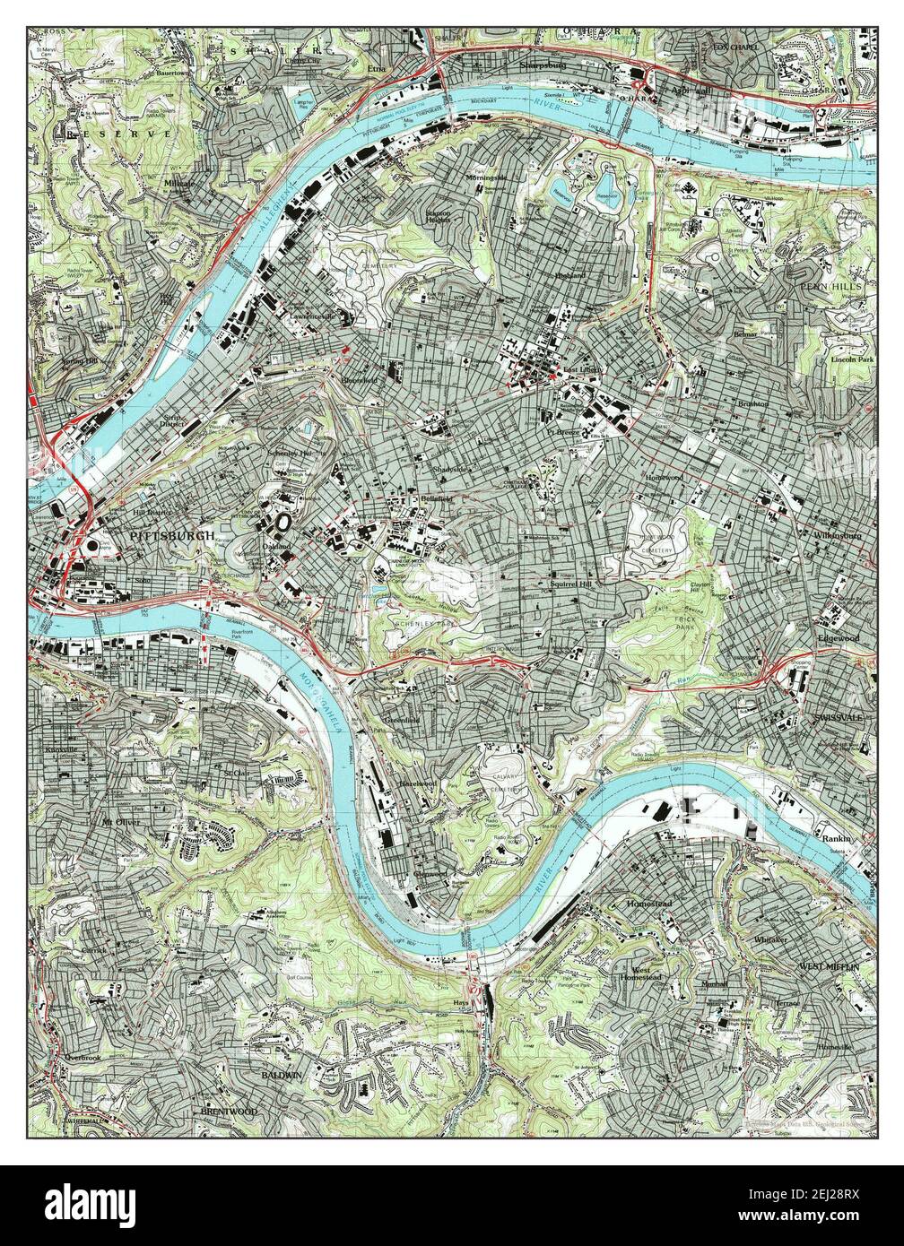 Pittsburgh East, Pennsylvania, map 1997, 1:24000, United States of ...