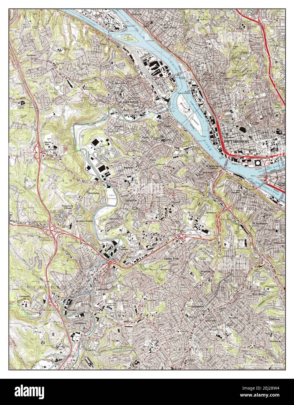 Old map of pittsburgh hi-res stock photography and images - Alamy