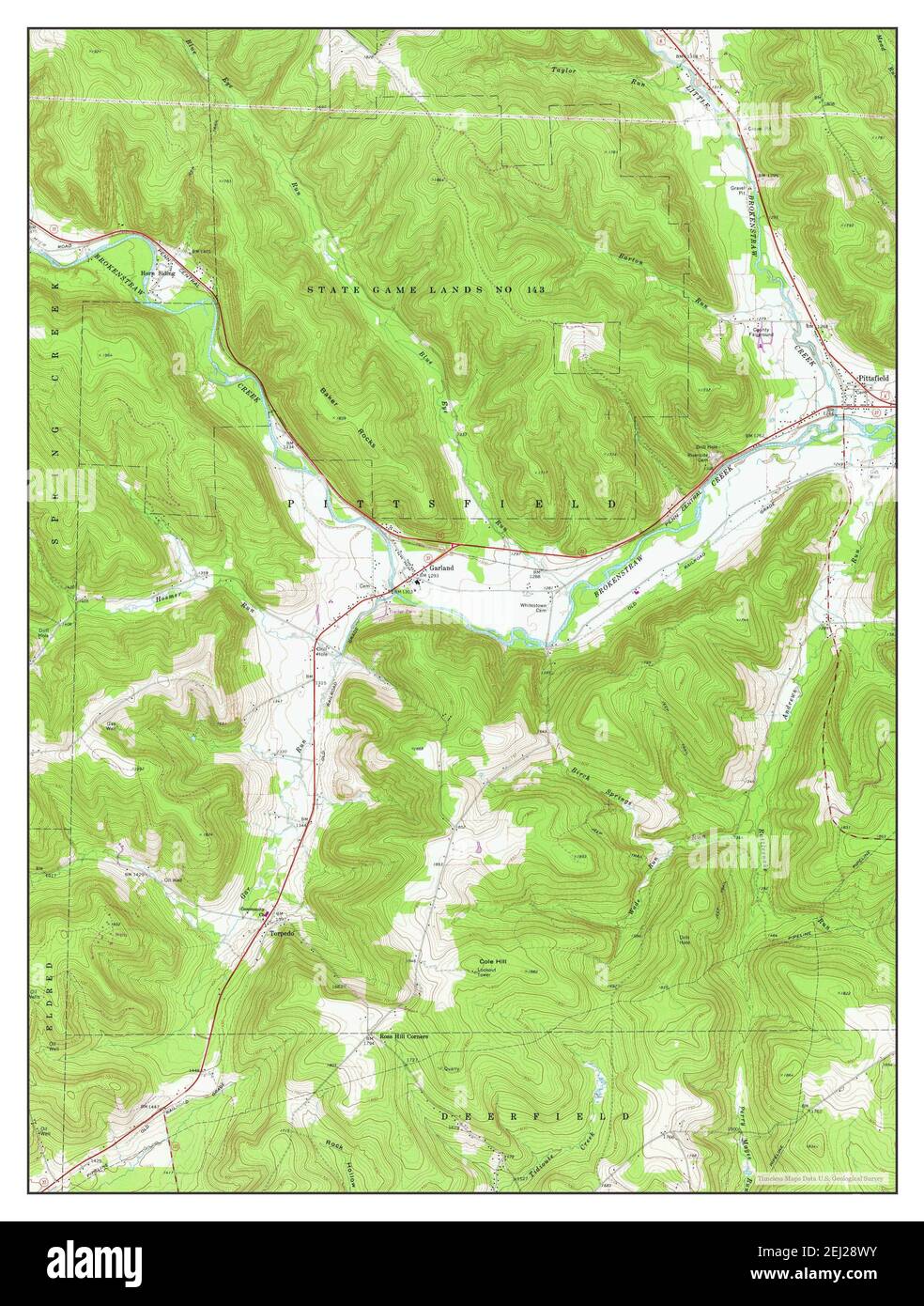 Pittsfield, Pennsylvania, map 1968, 1:24000, United States of America ...