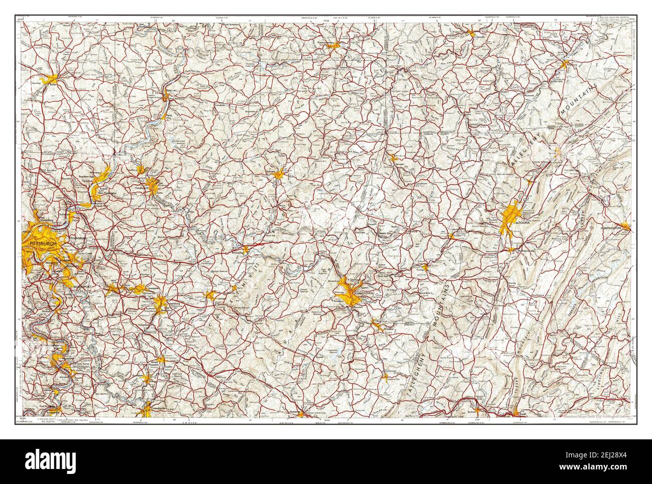 Old map of pittsburgh hi-res stock photography and images - Alamy