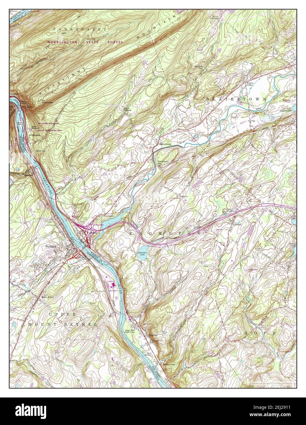 Portland, Pennsylvania, map 1955, 1:24000, United States of America by ...