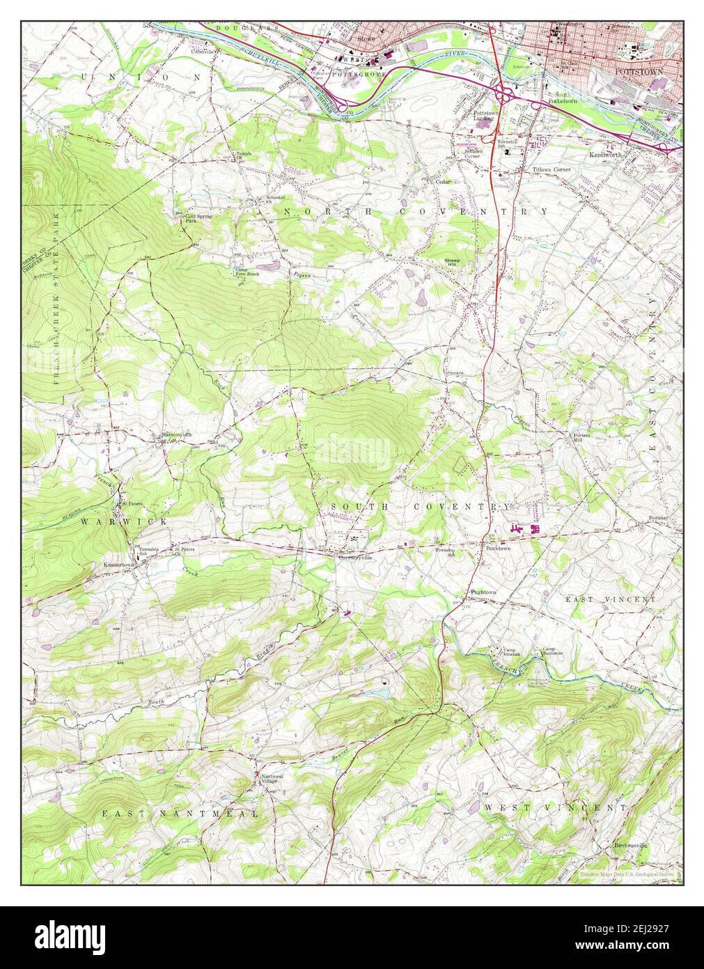 Pottstown pennsylvania map hi-res stock photography and images - Alamy