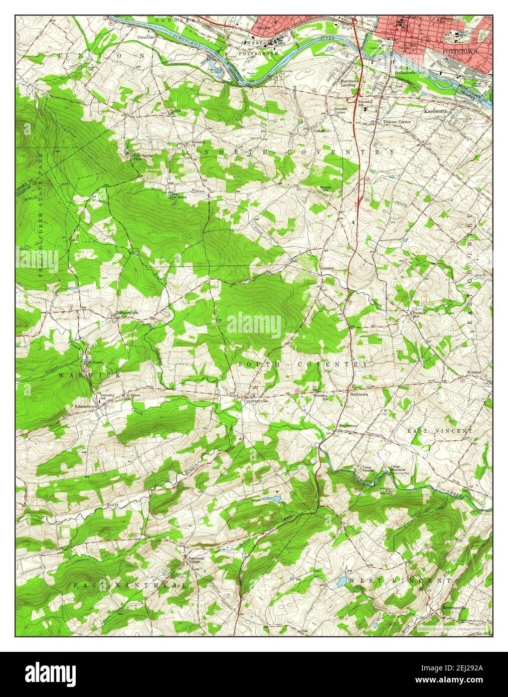 Pottstown map hi-res stock photography and images - Alamy
