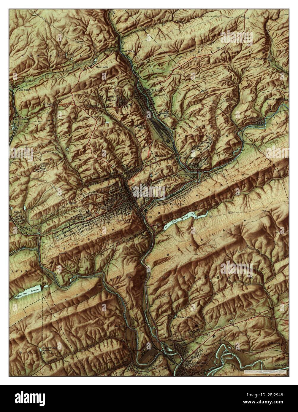 Pottsville, Pennsylvania, map 1944, 1:24000, United States of America ...