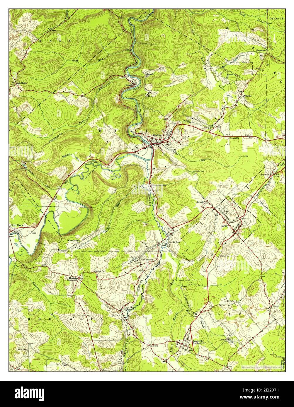 Ramey, Pennsylvania, map 1945, 1:24000, United States of America by ...
