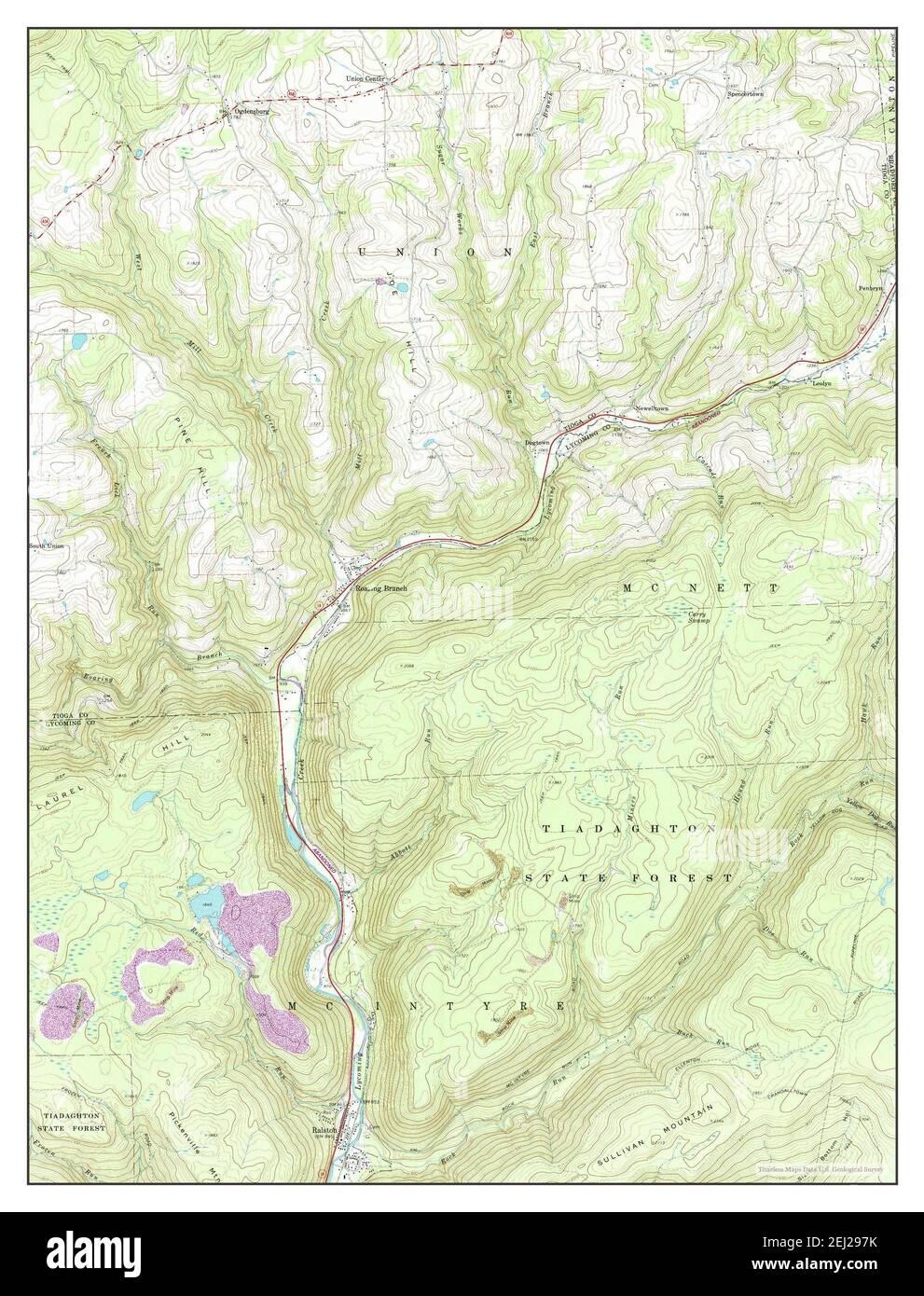 Map of ralston hi-res stock photography and images - Alamy