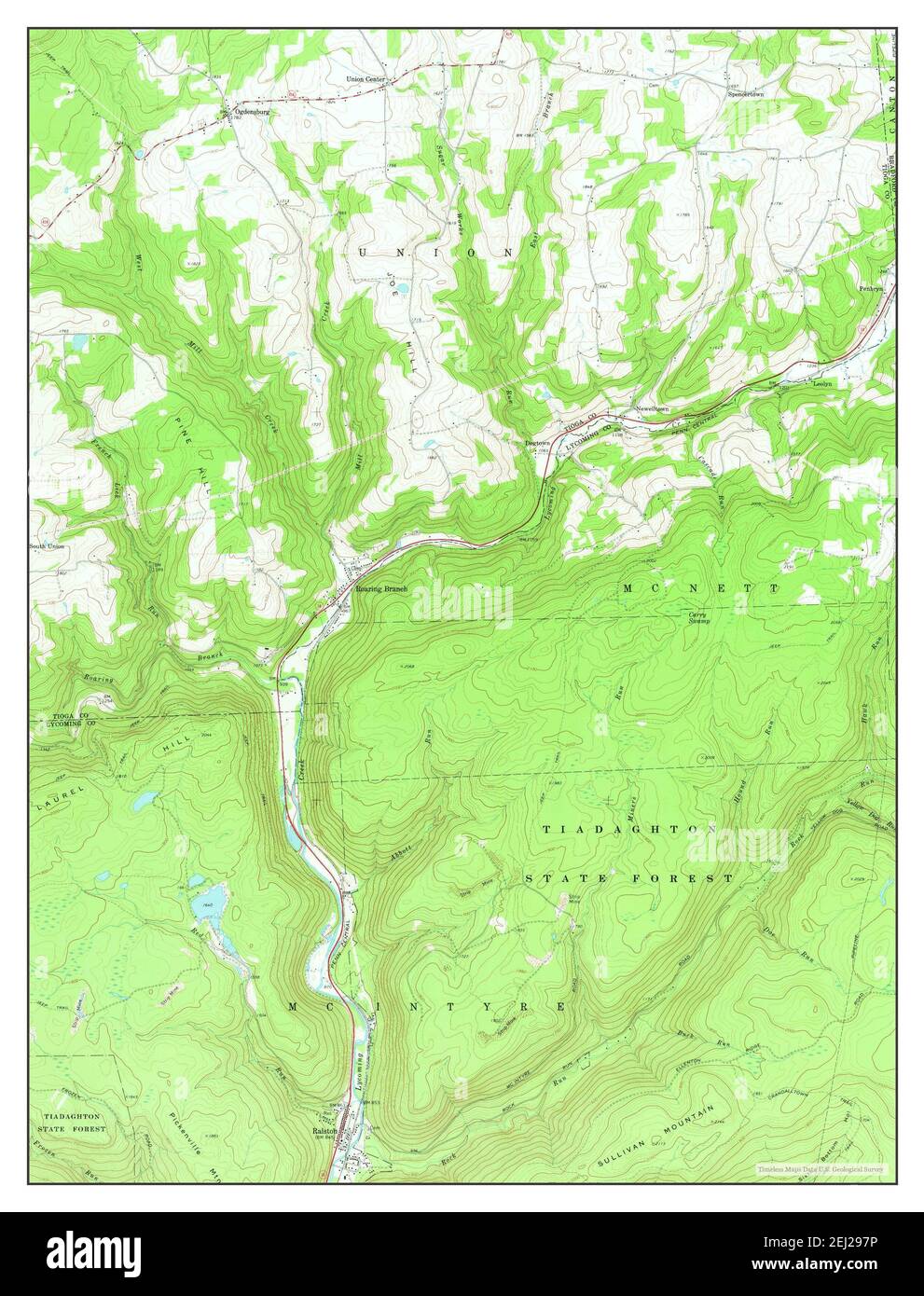 Map of ralston hi-res stock photography and images - Alamy