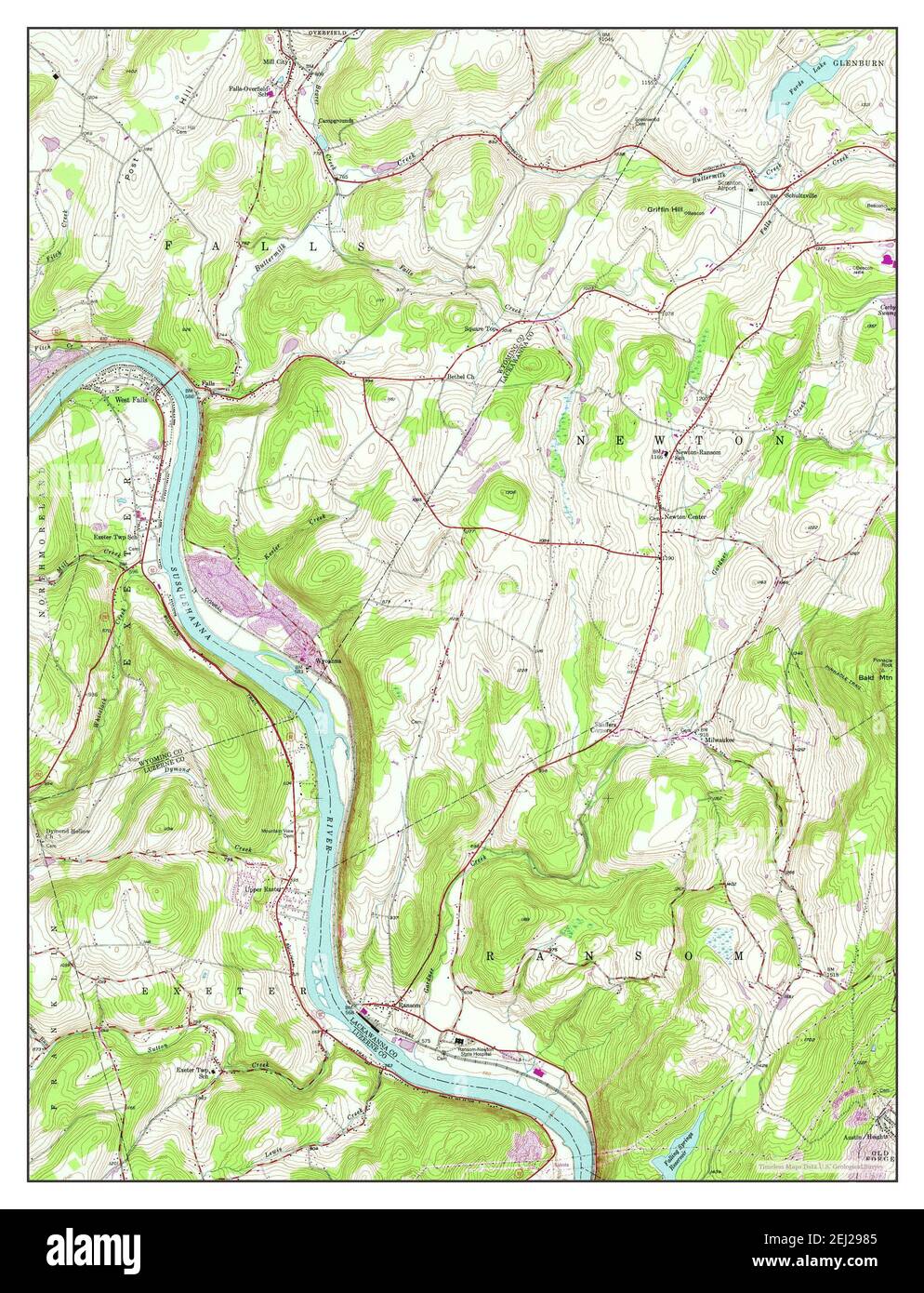 Ransom, Pennsylvania, map 1946, 1:24000, United States of America by ...