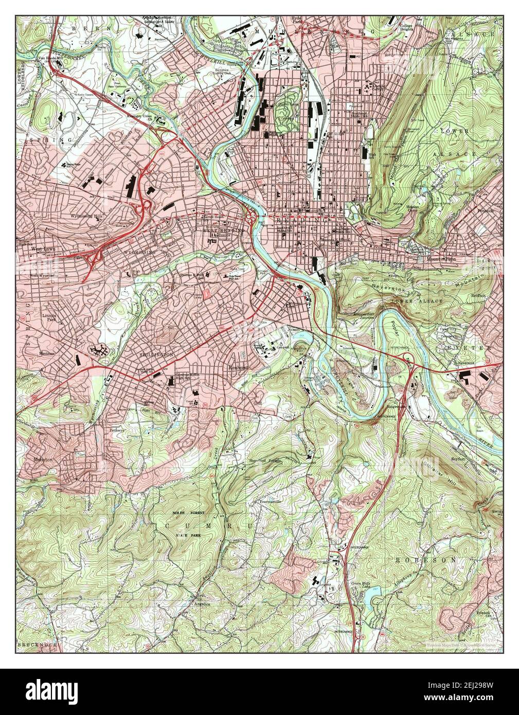 Reading pennsylvania map hi-res stock photography and images - Alamy