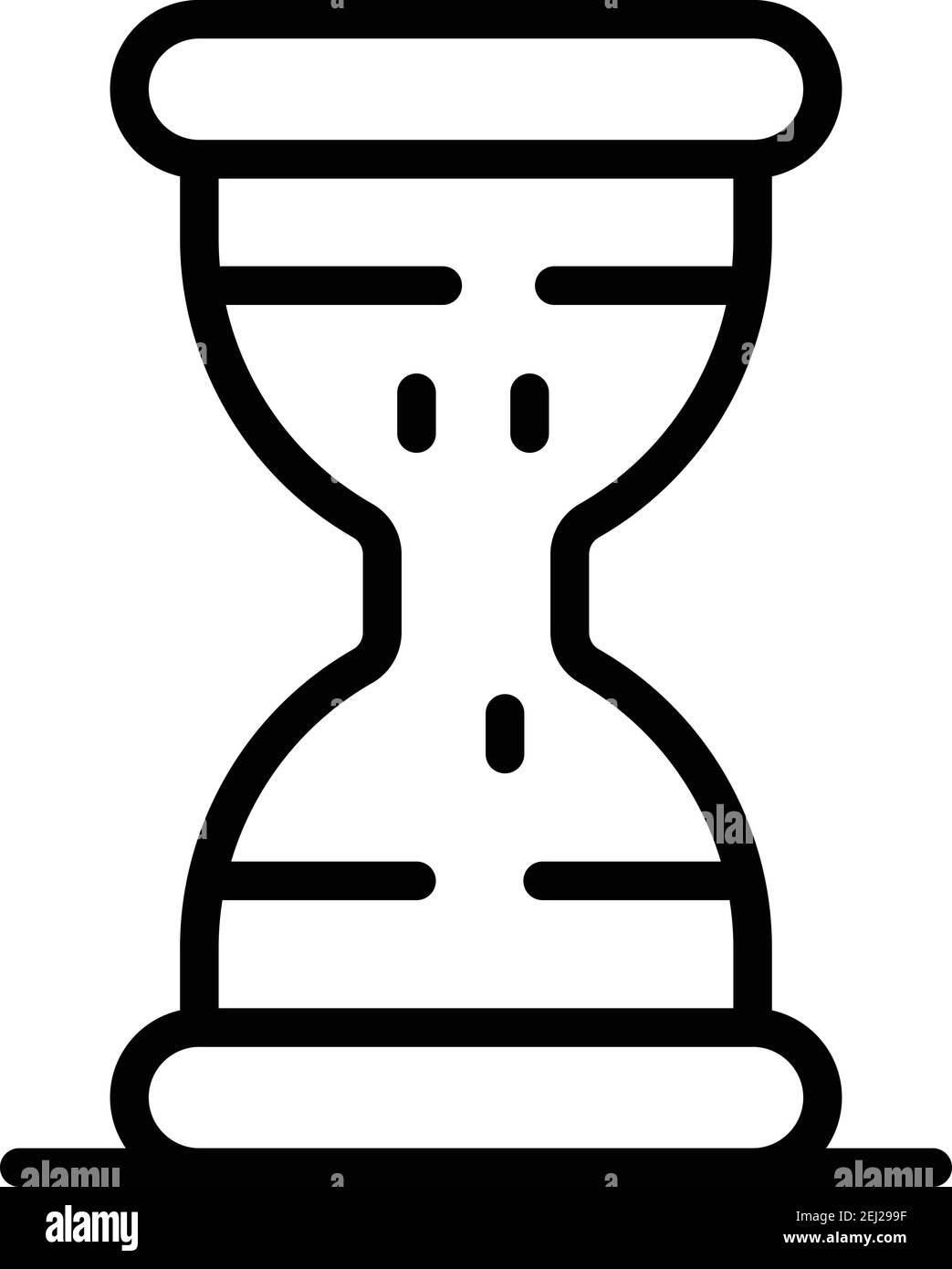 Sand clock icon. Outline sand clock vector icon for web design isolated ...